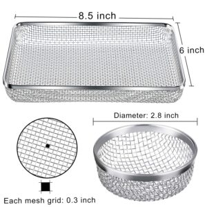 TOODOO 3 Pack Flying Insect Screen RV Furnace Vent Cover (2.8 Inch)(8.5 x 6 Inch) Stainless Steel Mesh with Installation Tool