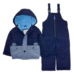 Carter's Boys' Toddler Heavyweight 2-Piece Skisuit Snowsuit, navy bear, 4T