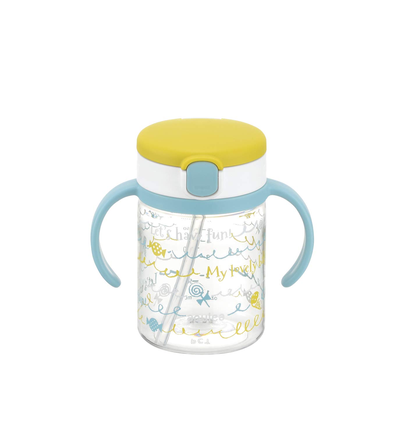 Richell Aqulea Outing Straw Mug 200ml Yellow