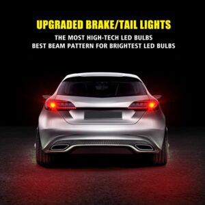 AUXLIGHT 2057 1157 2357 7528 2057A 1157A 2357A LED Bulbs Brilliant Red, Ultra Bright 57-SMD LED Replacement for Brake/Tail Lights, Blinker Lights, Turn Signal/Parking or Running Lights (Pack of 2)