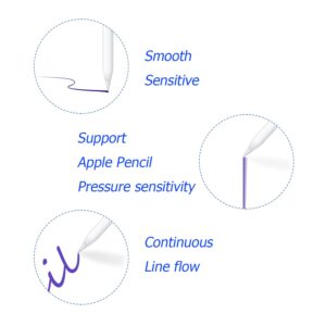 Replacement Tips Compatible with Apple Pencil 2 Gen iPad Pro Pencil - Apple Pencil iPencil Nib for iPad Apple Pencil 1 st/Pencil 2 Gen White 2 Pack