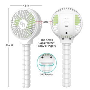 HomeLifairy Stroller Fan Battery Operated Fan Clip On Fan Rechargeable Handheld Personal Portable Fan Car Seat Fan for Baby Small Desk USB Mini Fan for Stroller Accessories