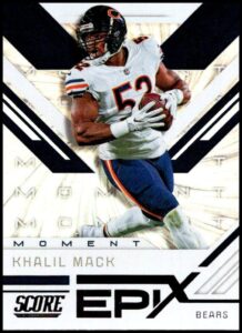 2019 score epix moment #2 khalil mack chicago bears nfl football trading card