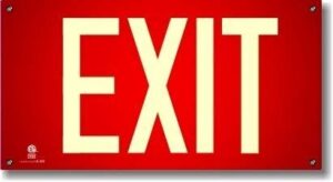 carpenter lighting red wireless exit sign