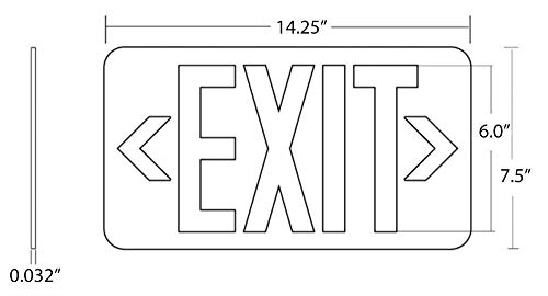 Carpenter Lighting Red Wireless Exit Sign