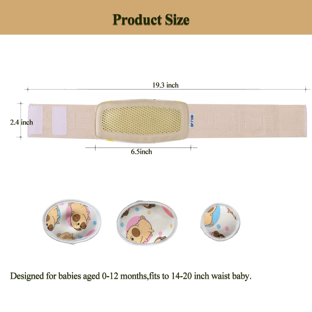 Umbilical Hernia Belt Baby/Infant Belly Button Band Wrap Truss Abdominal Binder for Children Kids Support Adjustable Navel Band Newborn Umbilical Cord 15-20 inch