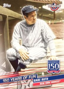 2019 topps opening day 150 years of fun #yof-5 babe ruth yankees baseball card