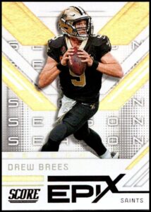 2019 score epix season #4 drew brees new orleans saints official nfl football trading card in raw (nm or better) condition