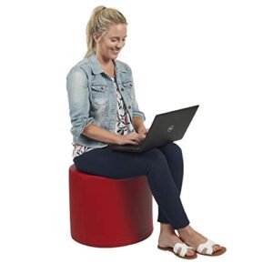 Factory Direct Partners 10453-AS SoftScape 18" Round Ottoman, Collaborative Flexible Seating for Kids, Standard 16" H, (4-Piece Set) - Assorted