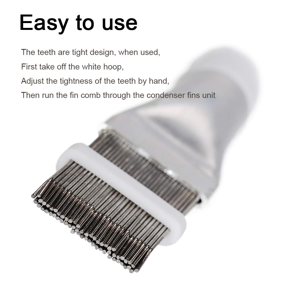 KingBra 1PCS Stainless Steel Fin Comb,Condenser Comb,Air Conditioner Fin Cleaner Repair Tool,Air Conditioning Brush Warping Comb Accessories