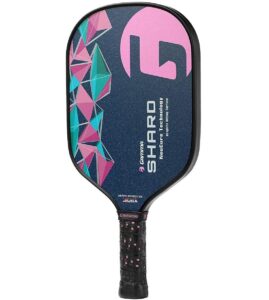 gamma shard neucore pickleball paddles with honeycomb grip, textured graphite surface, pink - usapa-approved pickleball paddle with thicker large-cell core - premium pickleball equipment