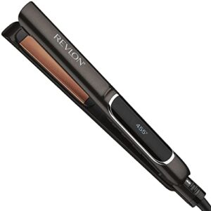 revlon copper smooth hair flat iron | frizz control for fast and shiny styles, (1 in)