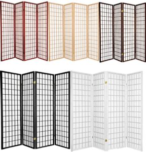 legacy decor 6 panels room divider privacy screen partition shoji style 6 ft tall black color