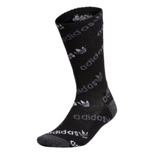 adidas originals men's originals forum repeat single crew, black/onix grey/white, large