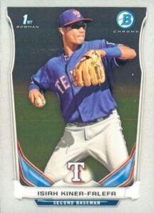 2014 bowman chrome prospects #bcp49 isiah kiner-falefa rangers mlb baseball card nm-mt