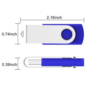 Custom Logo USB Flash Drives Thumb Drives Logo Personalized Flash Drive USB Drive Memory Stick Key Credit USB Drive - Bulk Flash Drives,Blue(2 GB, 200 Pieces)