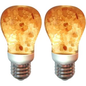 himalayan glow salt light bulbs 60-watt equivalent, warm amber glow, 7 watts, 2 count (pack of 1)