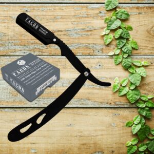 100 BLADES + Facón Professional Traditional Straight Edge Barber Razor - Salon Quality Cut Throat Shavette