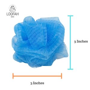 Loofah Lord 12 Blue Bath or Shower Sponge Loofahs Pouf Mesh Wholesale Bulk Lot