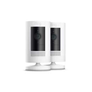 ring stick up cam battery hd security camera with custom privacy controls, simple setup, works with alexa – 2-pack