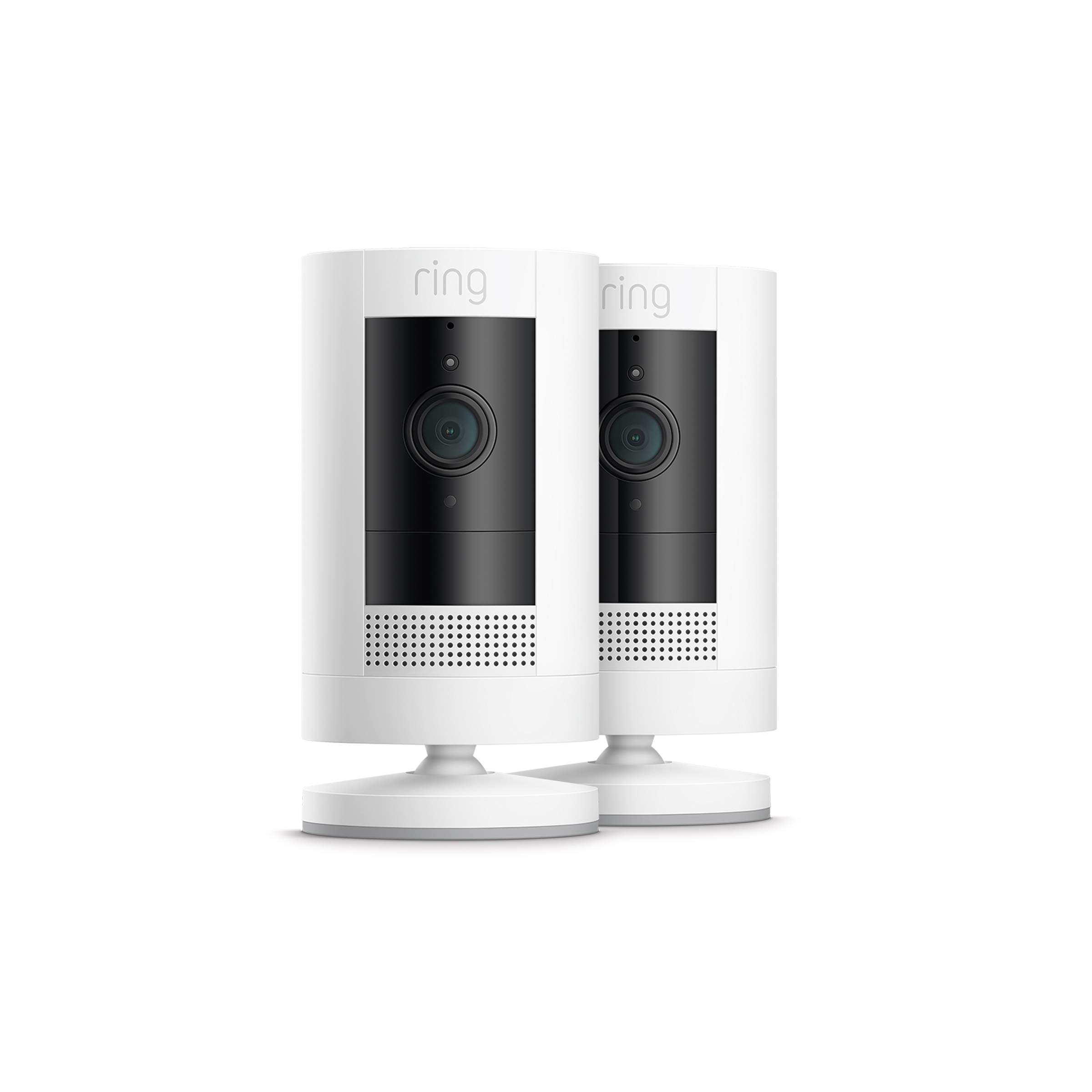 Ring Stick Up Cam Battery HD security camera with custom privacy controls, Simple setup, Works with Alexa – 2-Pack