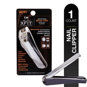 kai about body xfit break-free super nail clippers; 1 double-curved nail clipper; nail clippers for men, toenail & fingernail clippers with super strong blades for thick nails