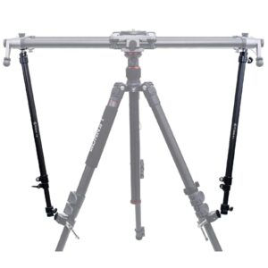 yc onion camera slider support arm (2 pack) with c clamps and ballhead in aluminium alloy (black pro)