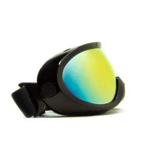 GloFX Black Diffraction Ski Goggles - Rainbow Gradient Rave Prism Kaleidoscope Lightshow Lenses Edm Music Festival