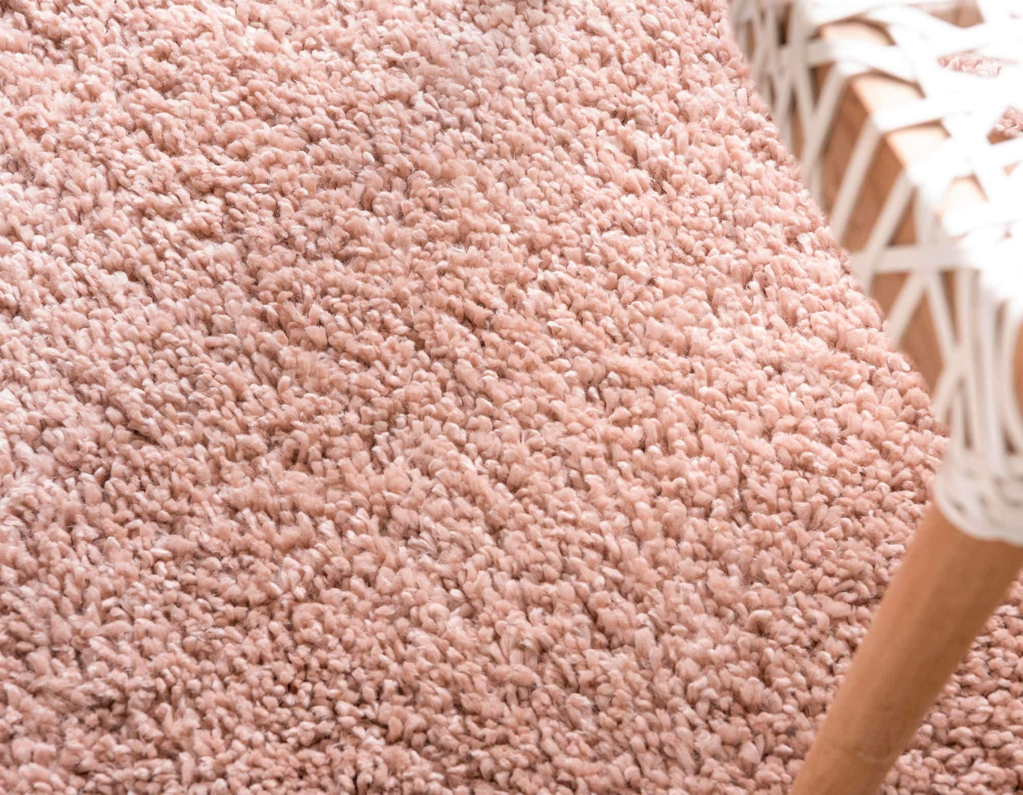 Unique Loom Davos Shag Collection Area Rug - Solid (3' 3" x 5' 3" Rectangle, Dusty Rose)