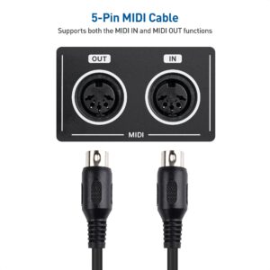 Cable Matters 2-Pack 5 Pin DIN MIDI Cable, 5 Pin MIDI Cable - 6 Feet