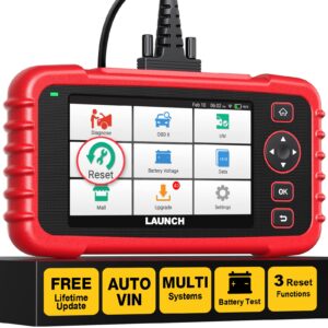 launch obd2 scanner crp123x elite, lifetime free wifi update scan tool, fca sgw, sas calibration/throttle reset/oil reset diagnostic scanner, multi systems car scanner, battery test, auto vin