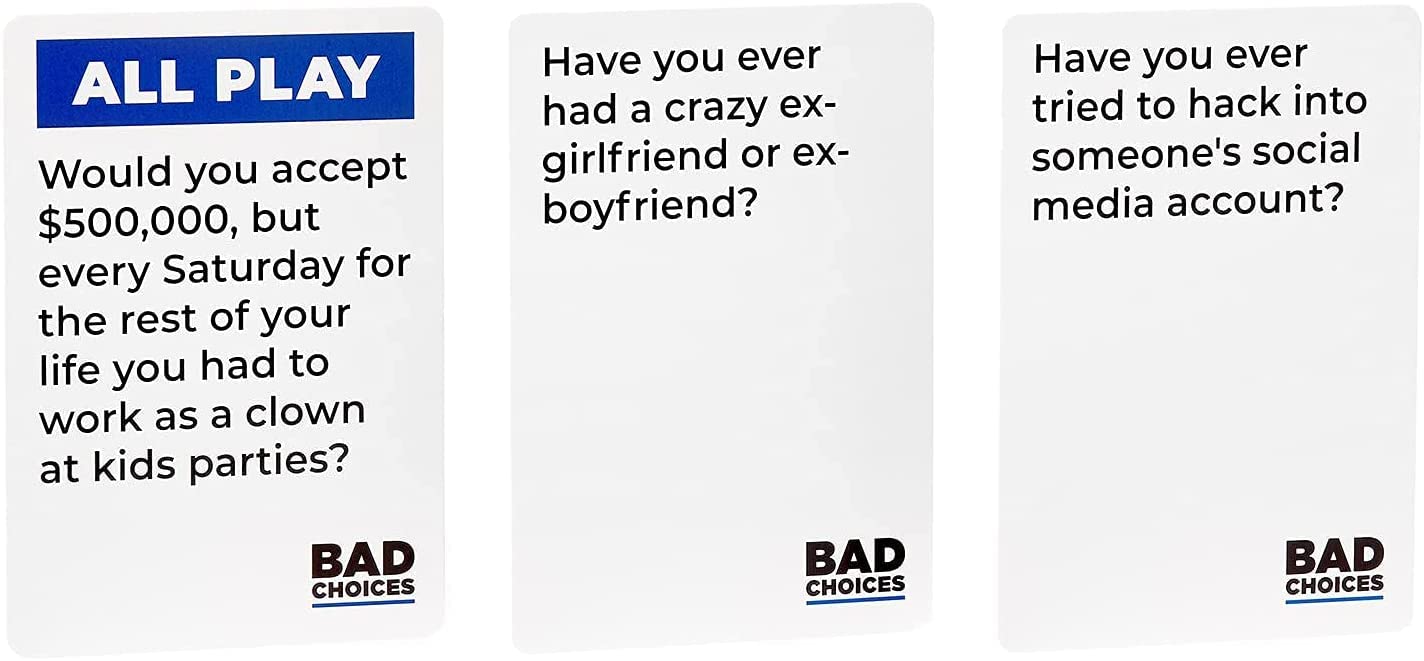 BAD CHOICES Party Game + After Dark Edition Set - Hilarious Adult Card Game for Friends, Fun Parties and Board Games Night with Your Group