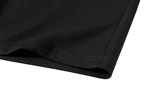 CRYSULLY Men's Casual Cotton Jogger Short Pant Active Gym Shorts for Workout,Training,Jogging Black