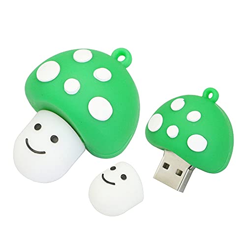 32GB Mushroom Shape USB Flash Drive USB Drive USB Stick USB Flash Disk USB Disk Thumb Drive Pen Drive U Disk PenDrive Memory Stick External Storage Flash Memory USB Storage USB 2.0 Stick (Green)