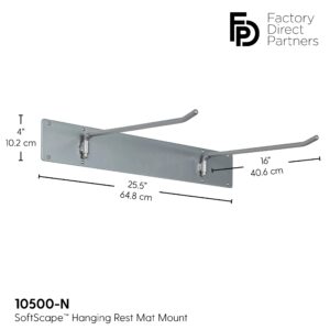 Factory Direct Partners 10500-N Hanging Rest Mat Metal Mount - Space-Saving Wall Rack for Preschool/Daycare Nap Mats