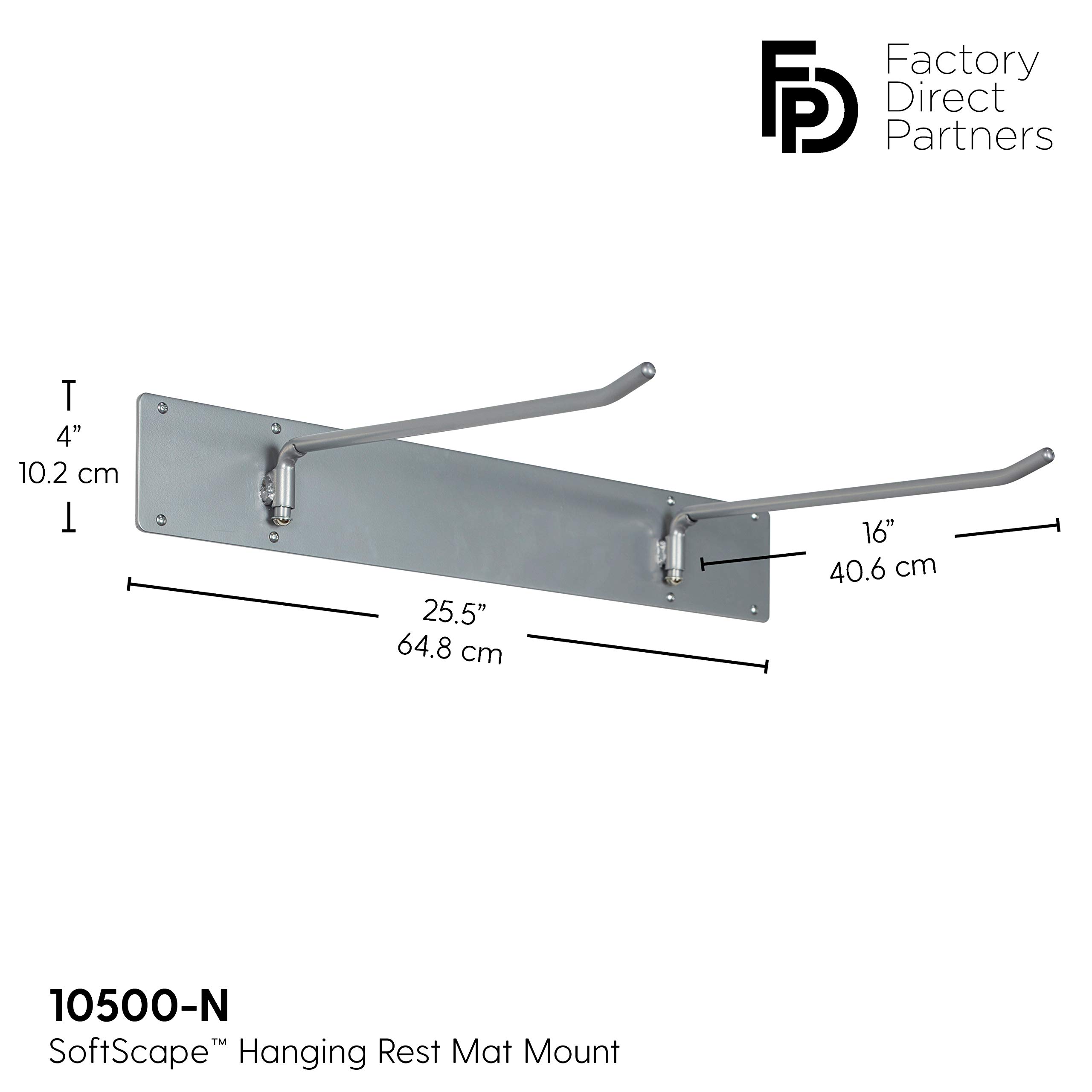 Factory Direct Partners 10500-N Hanging Rest Mat Metal Mount - Space-Saving Wall Rack for Preschool/Daycare Nap Mats