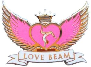 love beam gymnastics pin - #1924