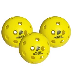 pickle preferred - rugged pro | rebound & reflex | outdoor pickleballs 3-pack