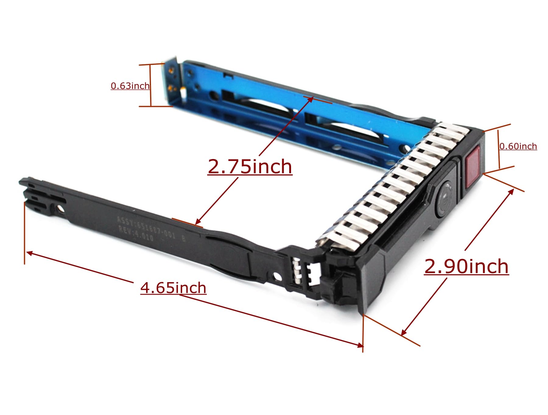 Lot of 2pcs 2.5" SFF SAS SATA SSD Hard Drive Carrier Tray Caddy 651687-001 651699-001 Compatible for Proliant ML310 ML350 DL360p DL380P DL160 DL120 SL230S Gen8 G8 Gen9 G9 Server Serie by Bthebkrs