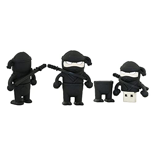 32GB Ninja Shape USB Flash Drive USB Drive USB Stick USB Flash Disk USB Disk Thumb Drive Pen Drive U Disk PenDrive Memory Stick External Storage Flash Memory USB Storage USB 2.0 Stick (Black)