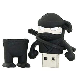 32GB Ninja Shape USB Flash Drive USB Drive USB Stick USB Flash Disk USB Disk Thumb Drive Pen Drive U Disk PenDrive Memory Stick External Storage Flash Memory USB Storage USB 2.0 Stick (Black)