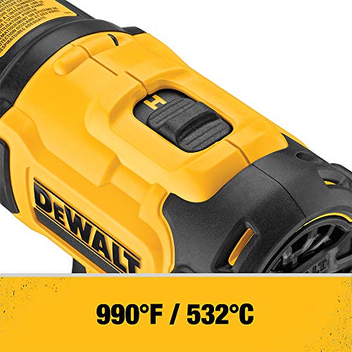 DEWALT 20V MAX Heat Gun Kit, Cordless, Up to 990 Degrees, 42 Minutes of Run Time, LED Light, Battery and Charger Included (DCE530P1)