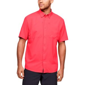 under armour outerwear tide chaser 2.0 fish short sleeve t-shirt, rush red (820)/rush red, small