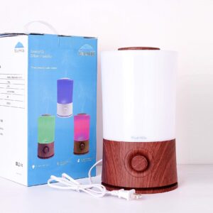 BlueHills Premium 2000 ML XL Essential Oil Diffuser Aromatherapy Humidifier for Large Room Home 40 Hour Run Huge Coverage Area 2 Liter Extra Large Capacity Diffuser High Mist Dark Wood Grain E003