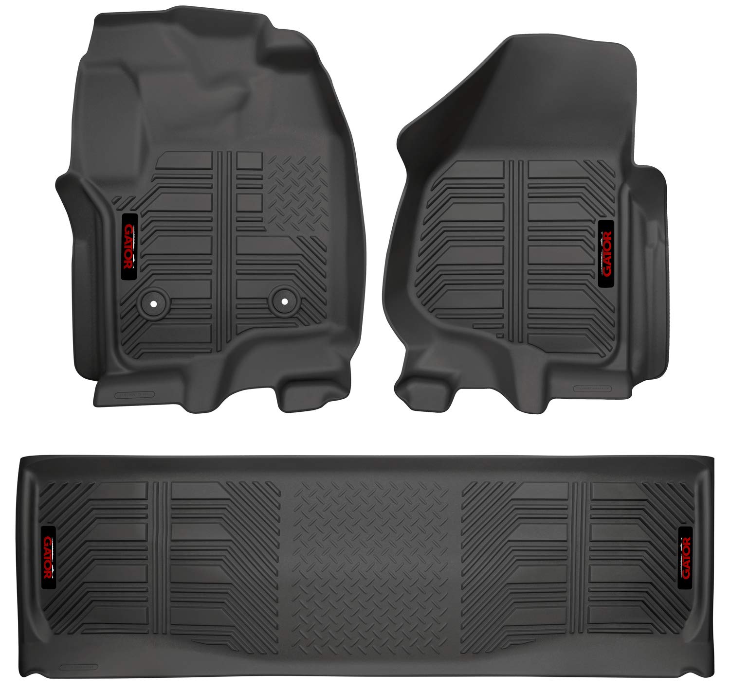 Gator 79603 Black Front and 2nd Seat Floor Liners Fits 11-16 Ford F-250/F-350 Crew Cab