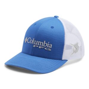 Columbia Unisex PFG Mesh Snap Back Ball Cap, Vivid Blue/Marlin, One Size