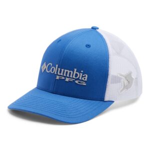 Columbia Unisex PFG Mesh Snap Back Ball Cap, Vivid Blue/Marlin, One Size