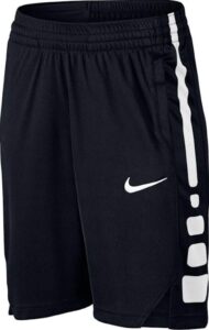 nike boys' elite stripe short (little big kids) (small, black/black-white)