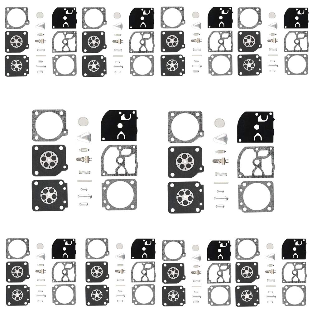 YOFMOO Pack of 10 Carburetor Rebuild Kit Compatible for Stihl Husqvarna Zama C1Q-S109A S124 S124A S125 S126 S126A S127 S127A S128 S128A S129 S134 S135