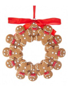 kurt s. adler gingerbread boy wreath christmas tree ornament t2592